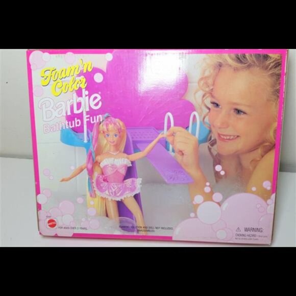Toys | Collectible Vintage 1995 Mattel Barbie Foam N Color Bathtub Fun ...